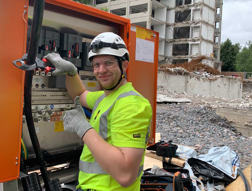 Temporary power supply cabinets with meter - TSR|ELSITE